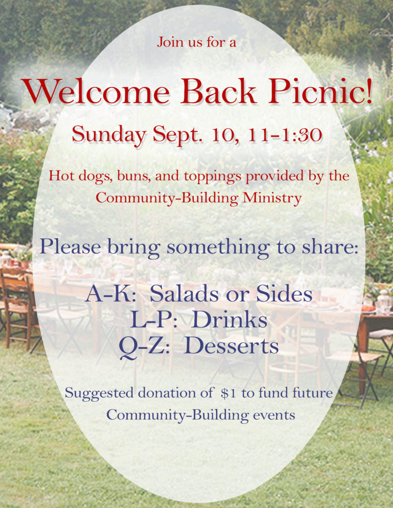 Welcome Back Picnic – UUCWC